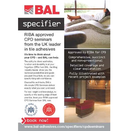 SPECIFIER CPD OVERVIEW | BAL Adhesives