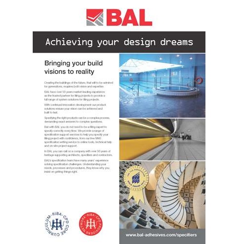 BAL SPECIFIER ADDED VALUE GUIDE | BAL Adhesives
