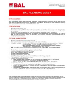 BAL Technical Data Sheets | BAL Adhesives